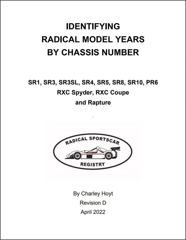 Identifying Radical Model Years by Chassis Number – Radical Sportscar ...