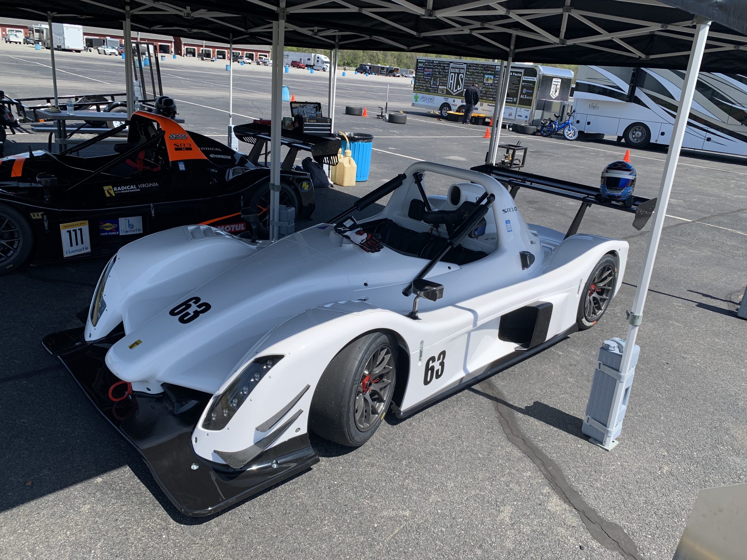 Radical SR10 chassis number 74 is a white car that was delivered to ...
